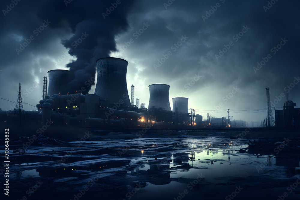 Nuclear power plant, nuclear power, energy, nuclear energy facility ...