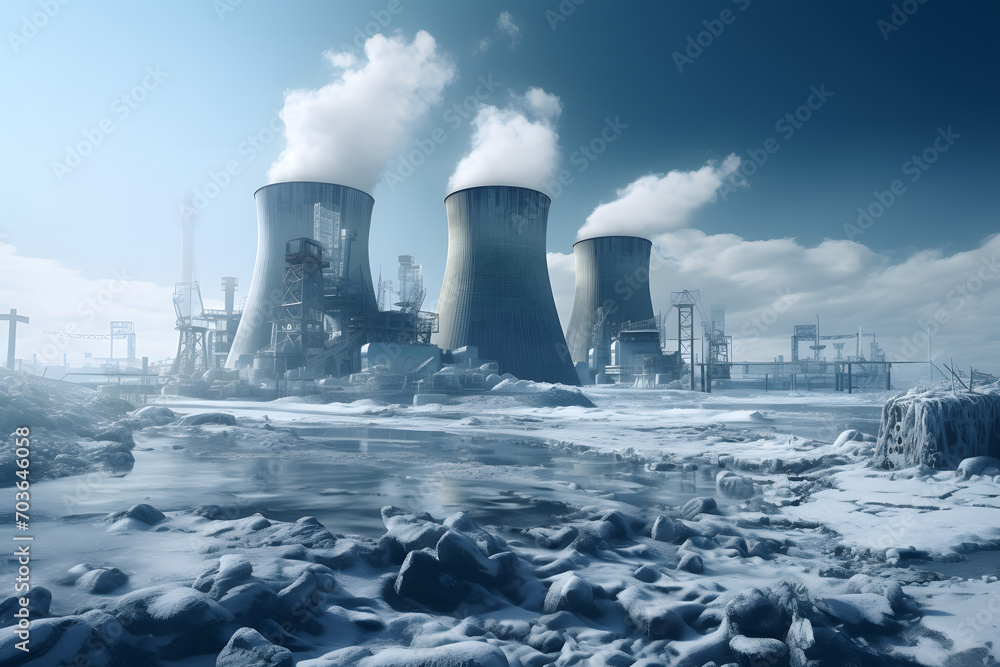 Nuclear power plant, nuclear power, energy, nuclear energy facility ...