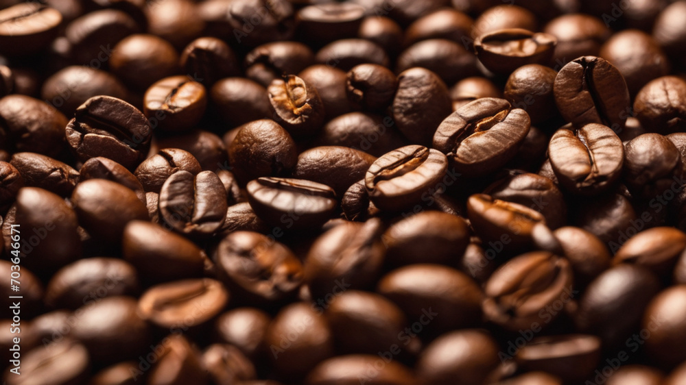 Different types of roasted coffee beans texture background. Stock ...