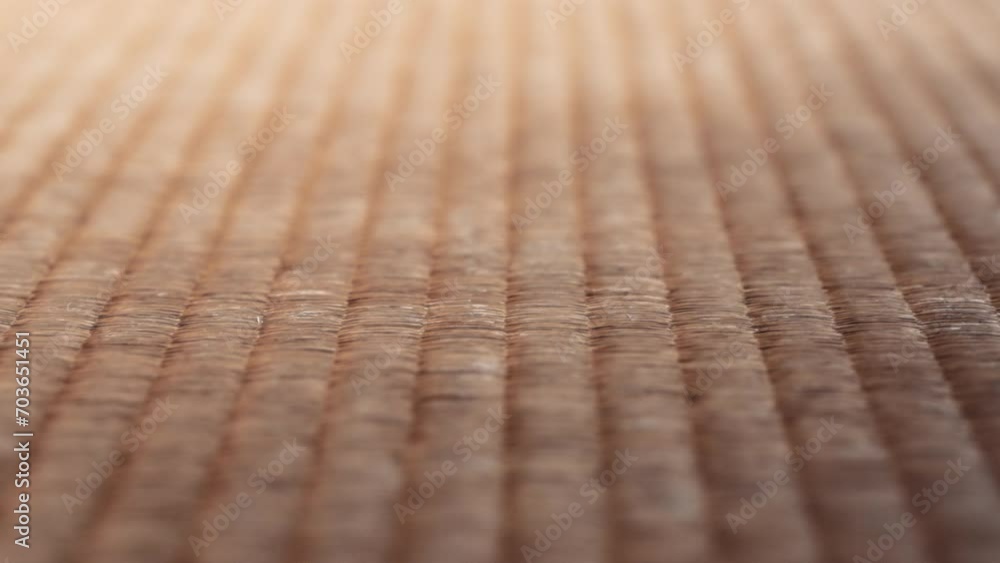 Close up of the traditional Japanese tatami mat on the floor of the ...