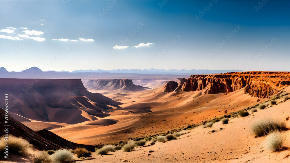 Nature, Landscape, Desert, Sunny, Bright day, Sandy, road to nowhere ...