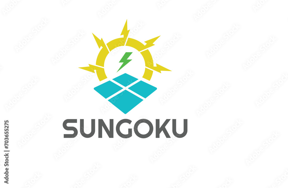 Solar Electric Logo, Renewable Energy Logo, Solar Power Logo, Clean ...