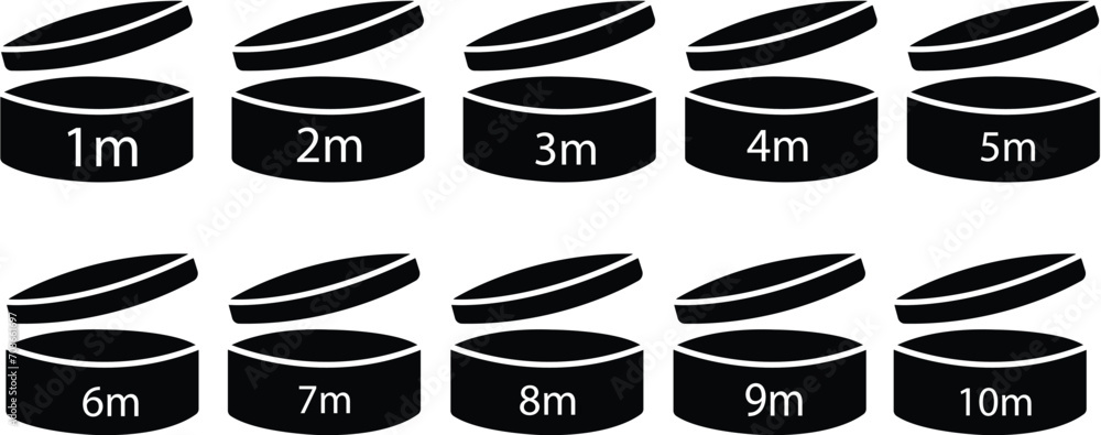 Set of Periods After Opening months, shelf life vectors icons in trendy ...