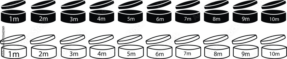 Vecteur Stock Set of Periods After Opening months, shelf life vectors ...
