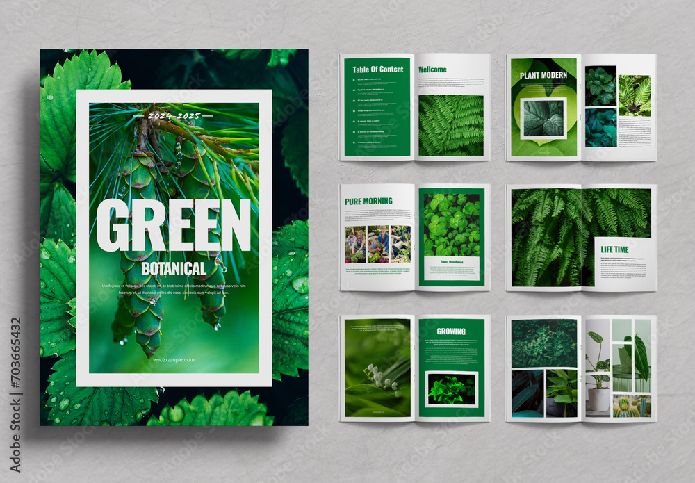 Botanical Brochure Template Stock Template | Adobe Stock