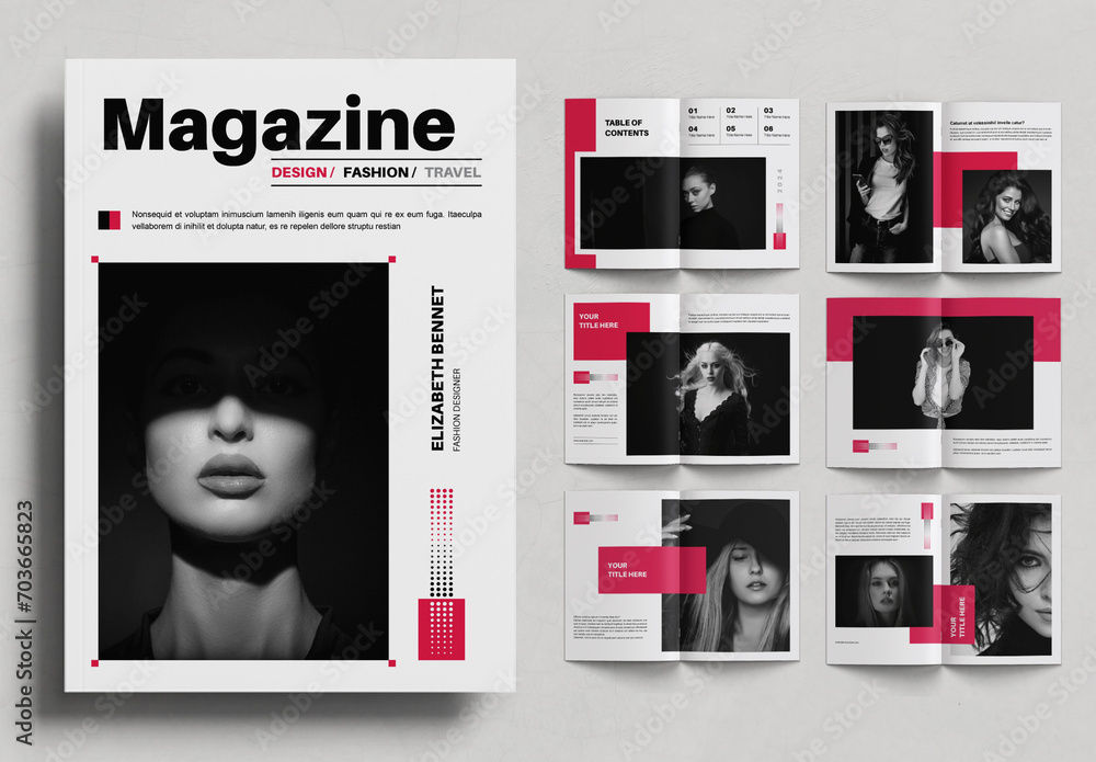 Magazine Template Stock Template | Adobe Stock
