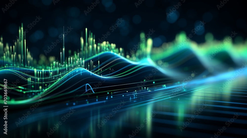 Blue neon tech background Created with generative Ai Stock Illustration ...