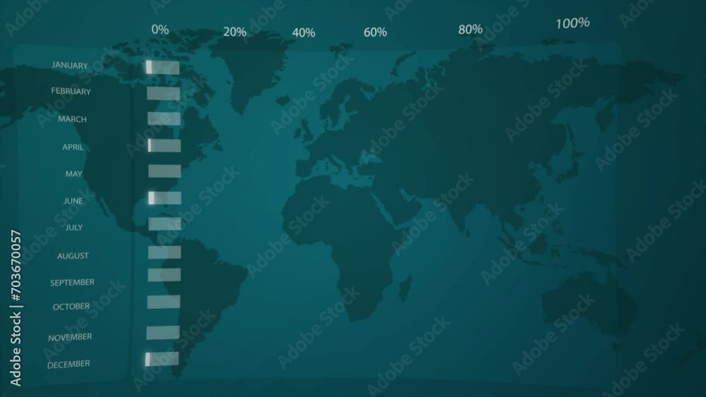 Stock market monthly calculates finance chart bar background with ...