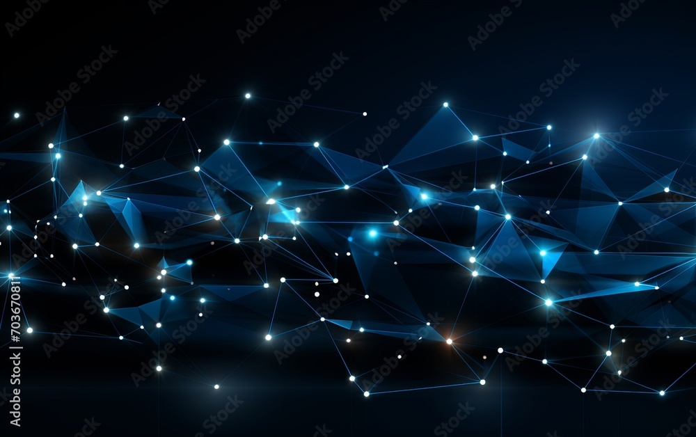 Blue neon tech background Created with generative Ai Stock Illustration ...