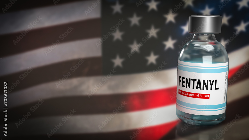 The fentanyl for medicine or drug concept 3d rendering. Stock ...