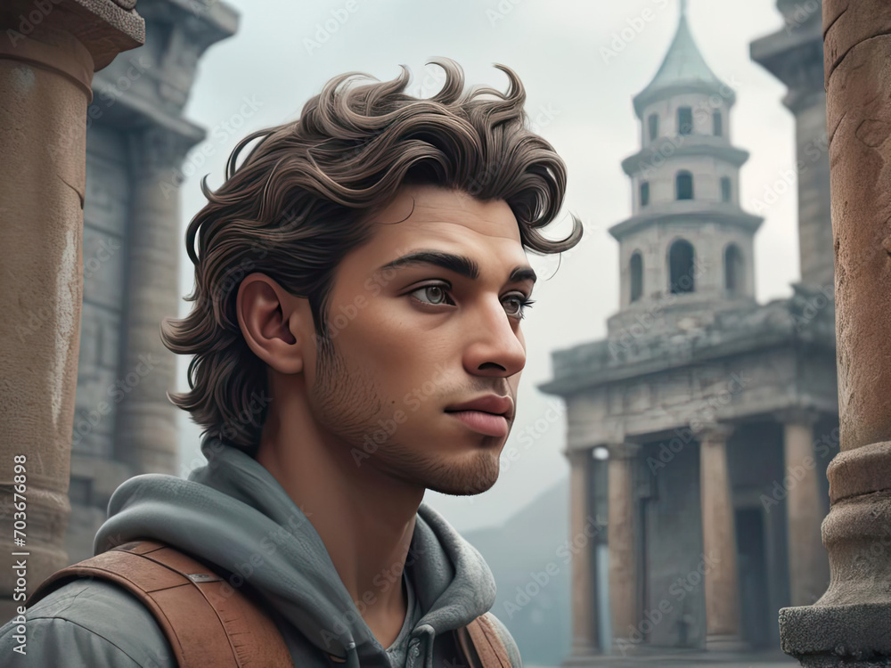 Empowering Diversity - Telephoto close-up portrait of Jacob, a strong ...