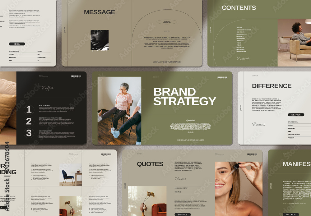Brand Strategy Layout Stock Template | Adobe Stock