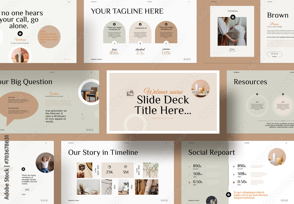 Slide Deck Presentation Layout Stock Template | Adobe Stock