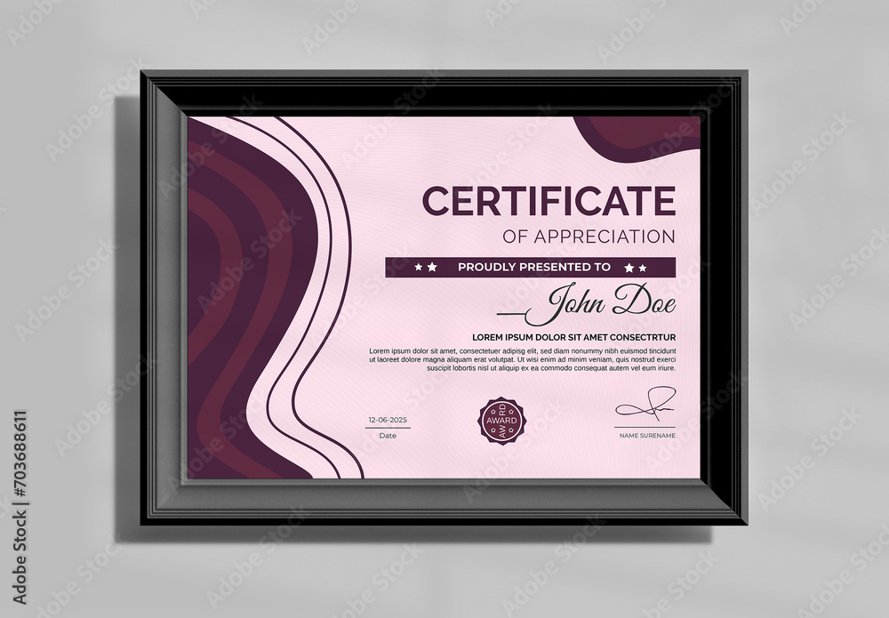 Classical Certificate Design Layout Stock Template | Adobe Stock