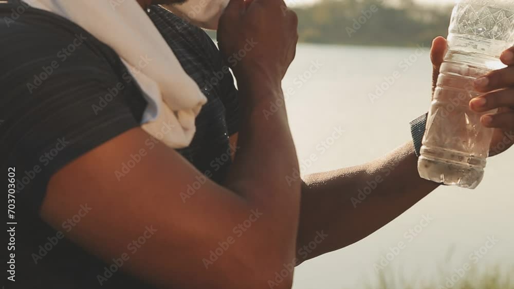 Bodybuilder with muscular hands muscles biceps, triceps. Athlete in ...