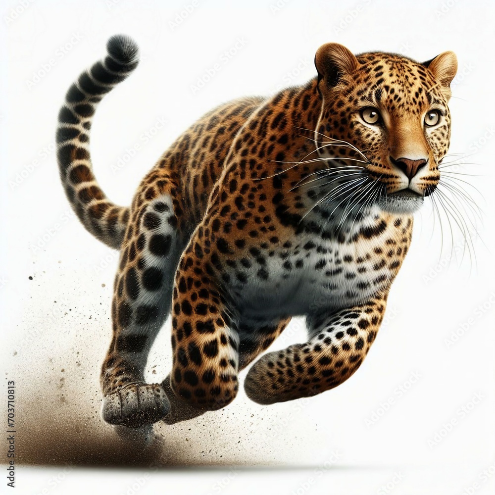 Leopard Clipart, Leopard PNG, Ready for Prey, Running - Isolated on ...