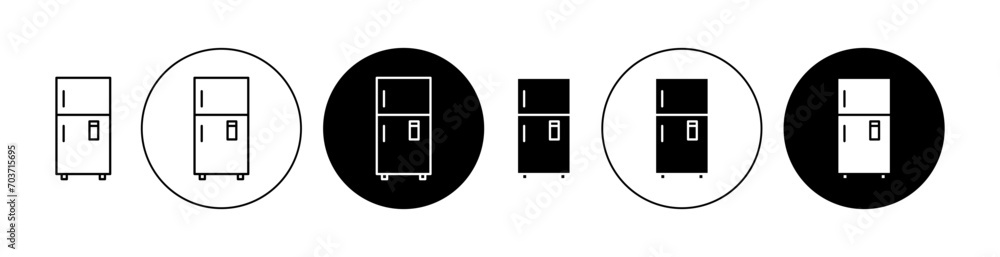 Fridge Vector Illustration Set. Kitchen Food Storage sign suitable for ...