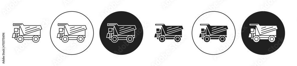 Haul Vector Illustration Set. Construction Truck sign suitable for apps ...
