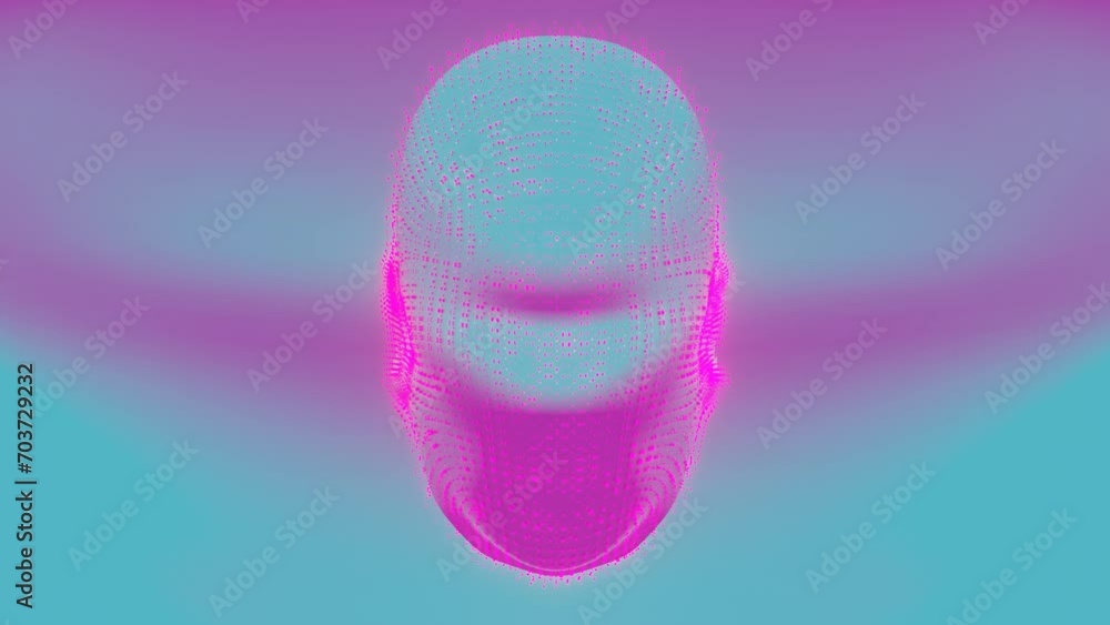 Vidéo Stock This video features a 3D model of an abstract, colorful ...