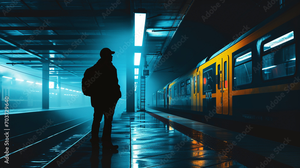 subway operator with underground trains and metro stations Stock Photo ...