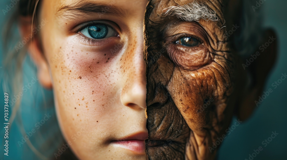 Dramatic Close-up Portrait - A unique photo of a person with their face ...