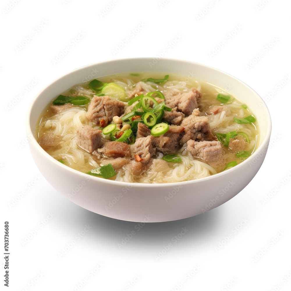 Batchoy ilonggo simple filipino food isolate on transparency background ...