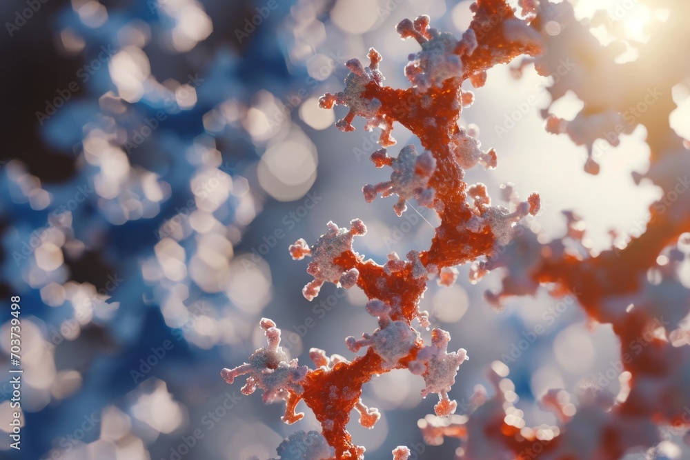 Protein atomic scale micro particles dna dnr atoms microscope molecular ...