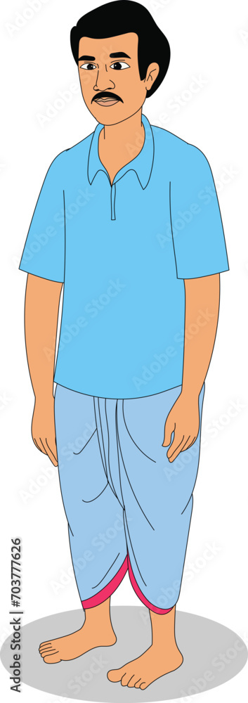 Indian Boy Character, 2D Cartoon Character Design Stock Vector | Adobe ...