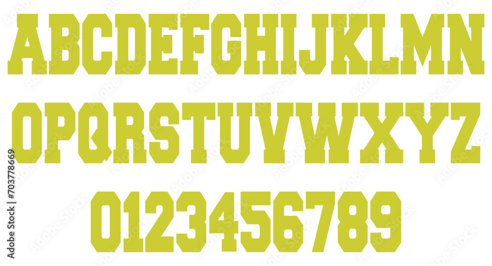 Letters of Freshman Font Alphabet and Punctuation Marks and Various ...