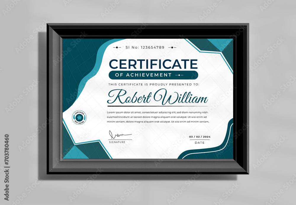 Editable Certificate Template Stock Template | Adobe Stock