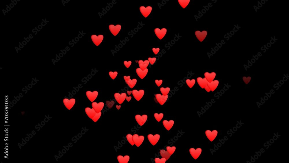 Fountain of hearts in a flat style, love, social media. 2D animation on ...
