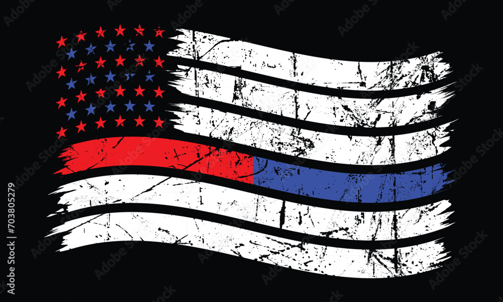 First Responders Shirt, First Responders Flag, Usa Police Firefighter ...