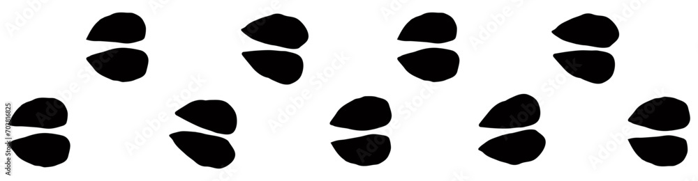 Traces of hooves. Vector drawing Stock Vector | Adobe Stock