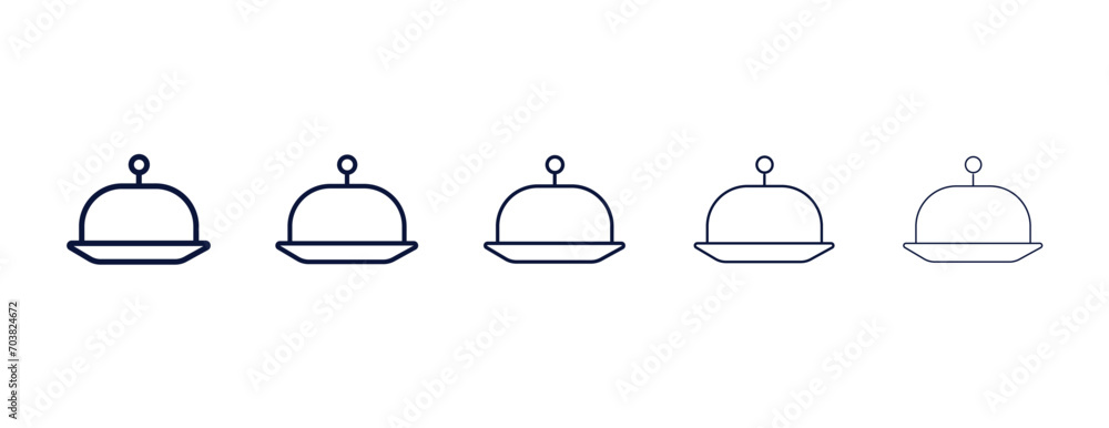 restaurant tray outline icon. Black, bold, regular, thin, light icon ...