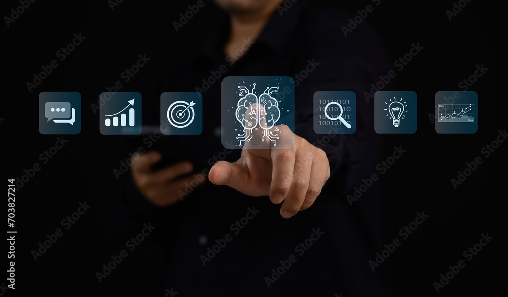 Digital Transformation and AI Technology: bussinessman use Embracing ...