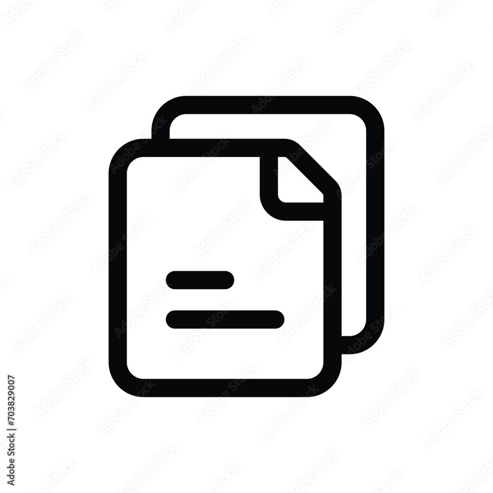 File icon in trendy outline style isolated on white background. File ...