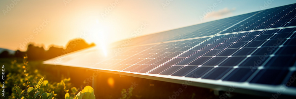 Photo & Art Print Solar panels sustainable electrical power plant with ...