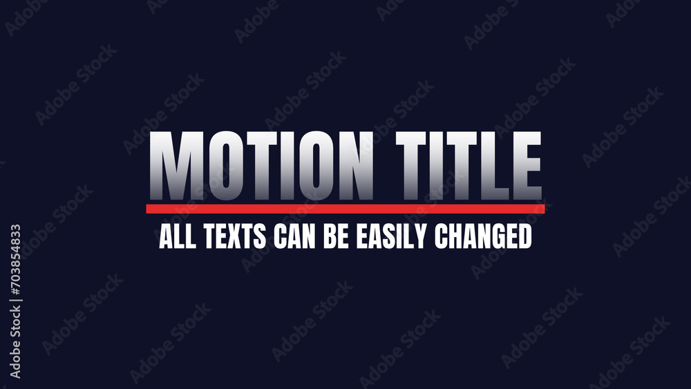 Minimal and Shadow Motion Title Stock Template | Adobe Stock