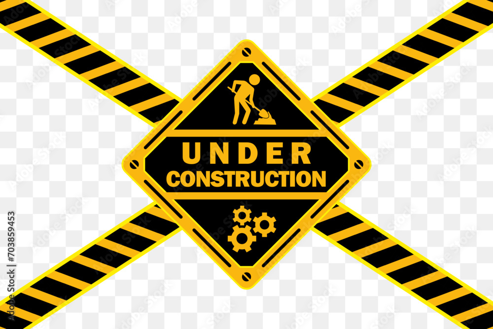 under construction sign warning tape for working area printable signs ...