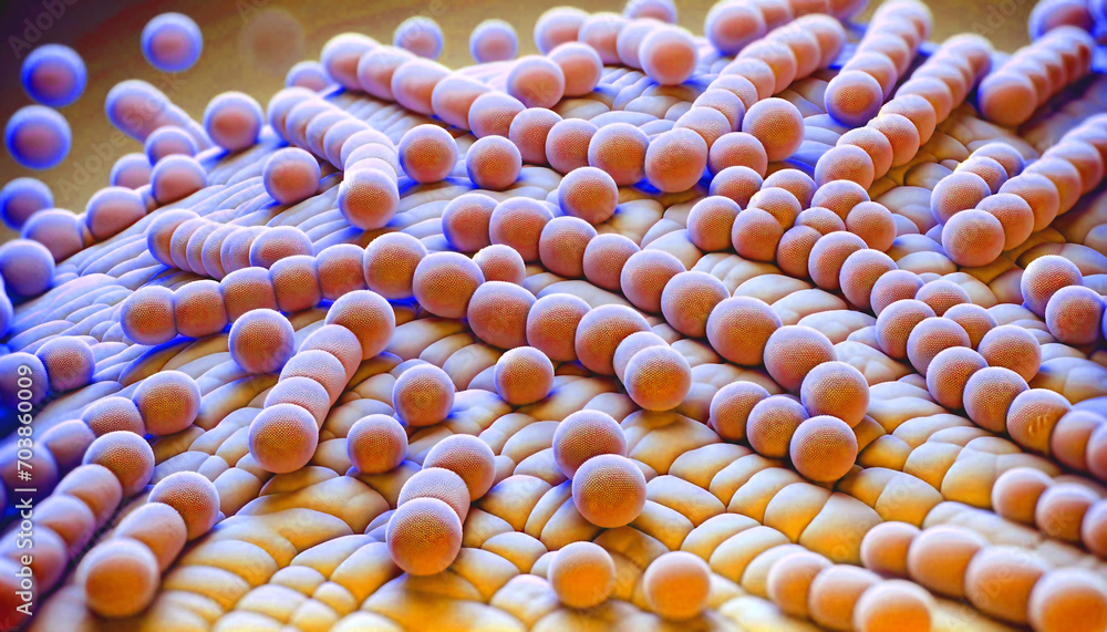 Streptococcus Mutans An Oral Bacterium That Causes Dental Caries On The Tooth Surface 3d