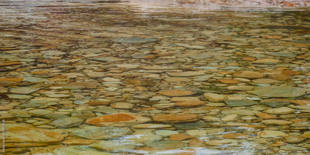 Dragging along the river transforming the quartzite slabs into pebbles ...