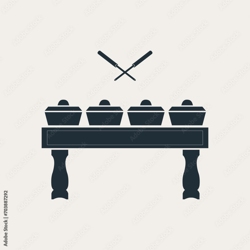 Gamelan Harmony: A Minimalist and Modern Vector Depiction of Indonesian ...