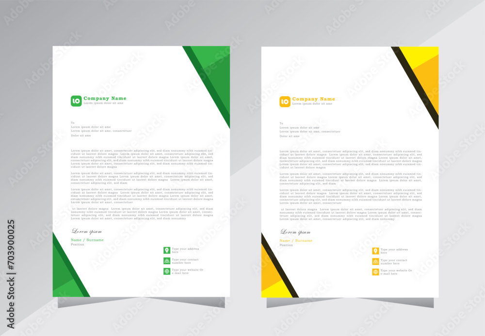 letter head templates for your project design, letterhead design, a4 ...