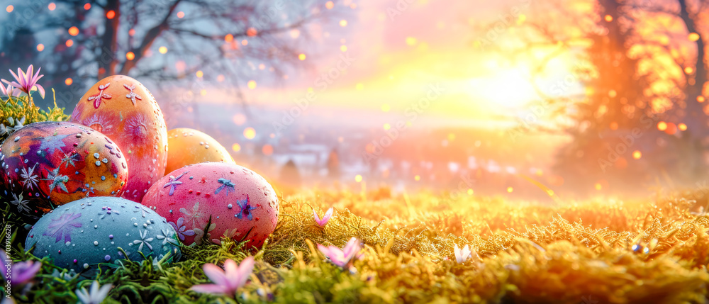 Easter Greeting Card Happy Easter Illustration Graphic Fröhliche Ostern ...