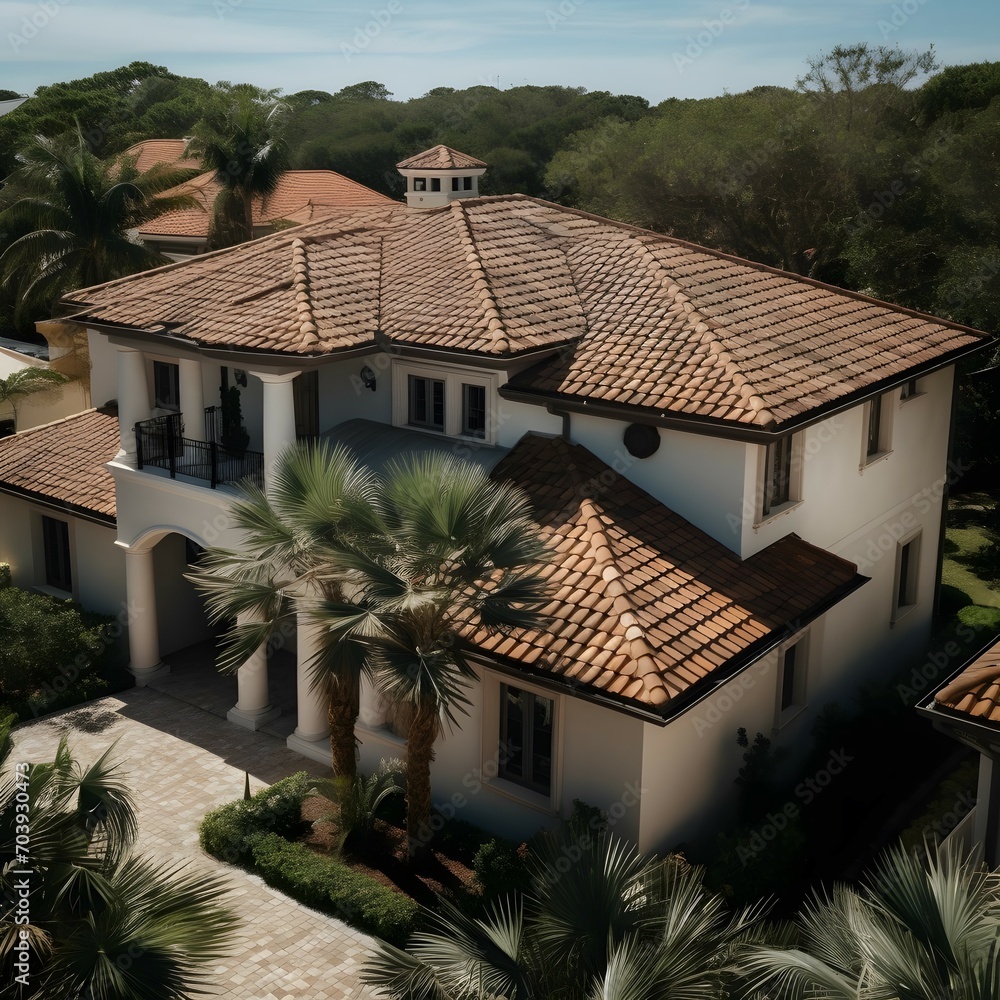 an image displaying the top view of a highend home in tampa florida ...