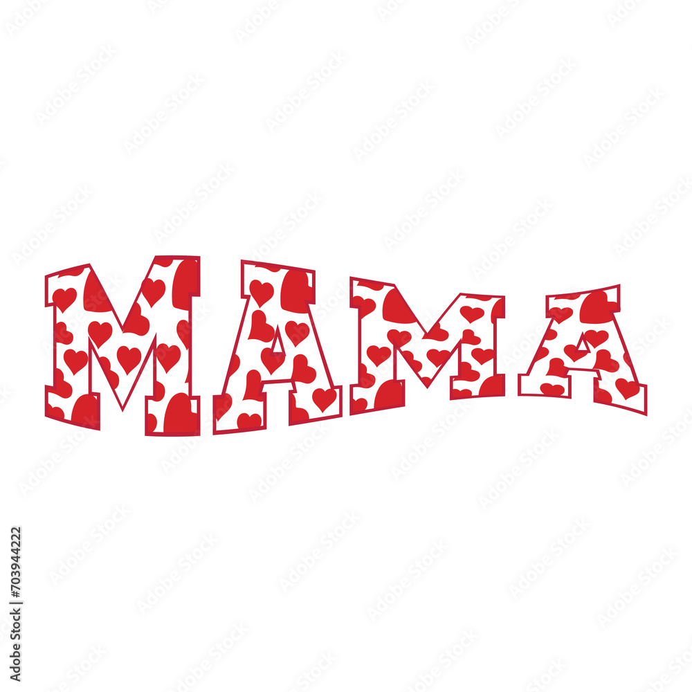 Mama Hearts svg png, mama hearts varsity sport font svg png, mom svg ...