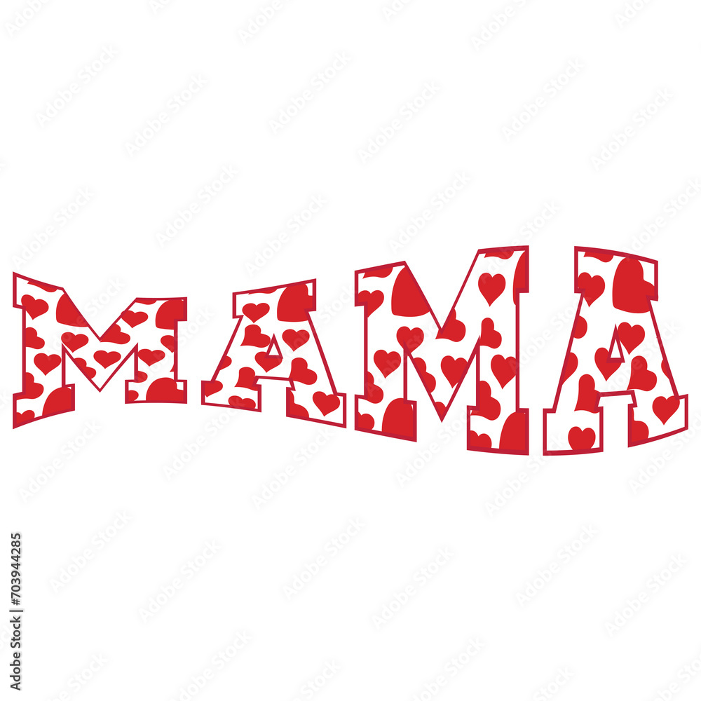 Mama Hearts svg png, mama hearts varsity sport font svg png, mom svg ...