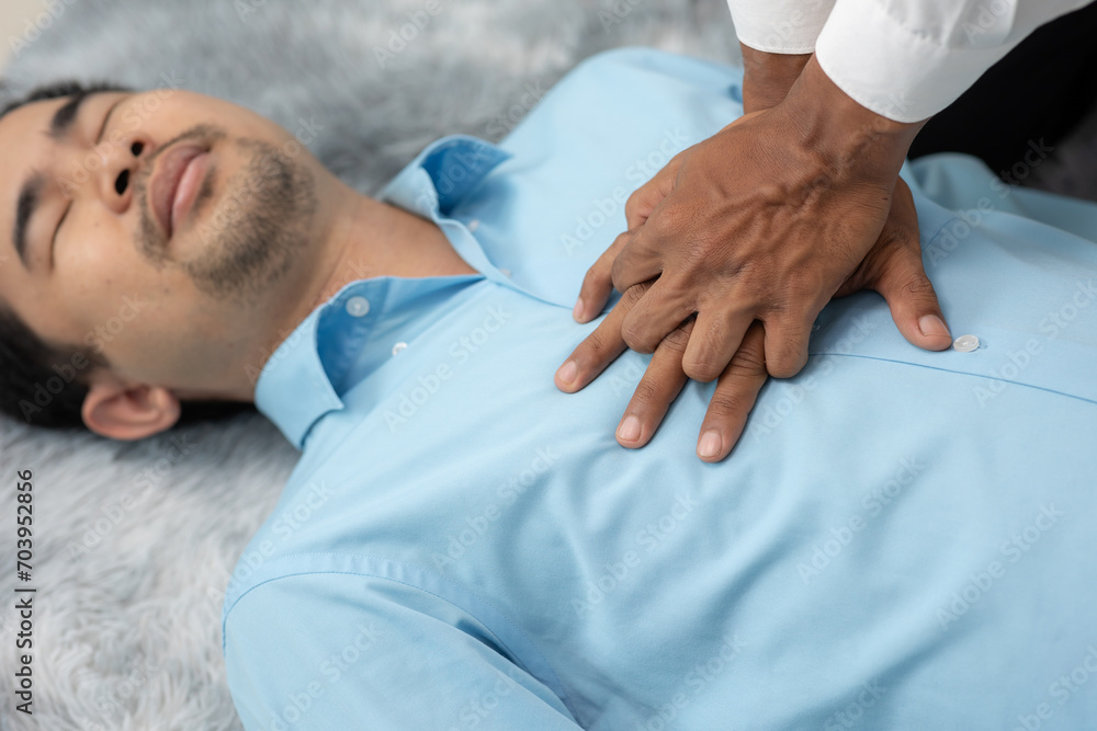 Emergency first aid CPR first aid man first aid man having heart attack ...