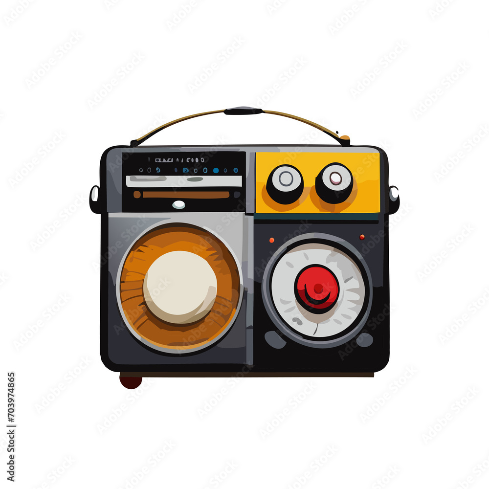 Radio. Realistic 3d old vintage retro radio receiver icon. World Radio ...