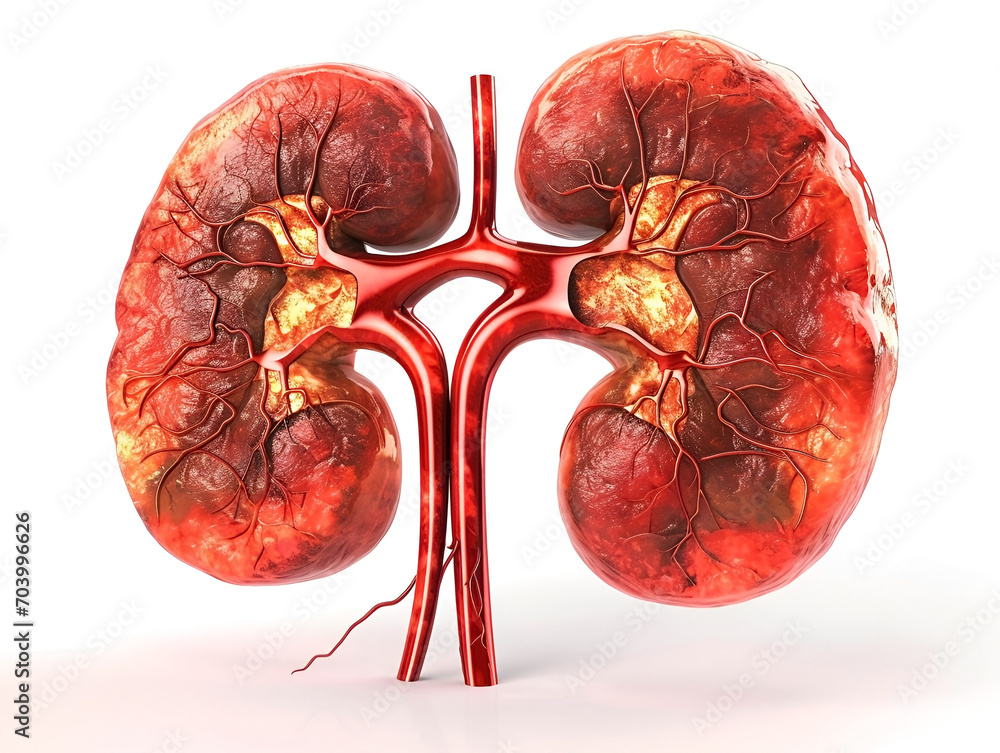 anatomical model of human kidneys Stock Illustration | Adobe Stock